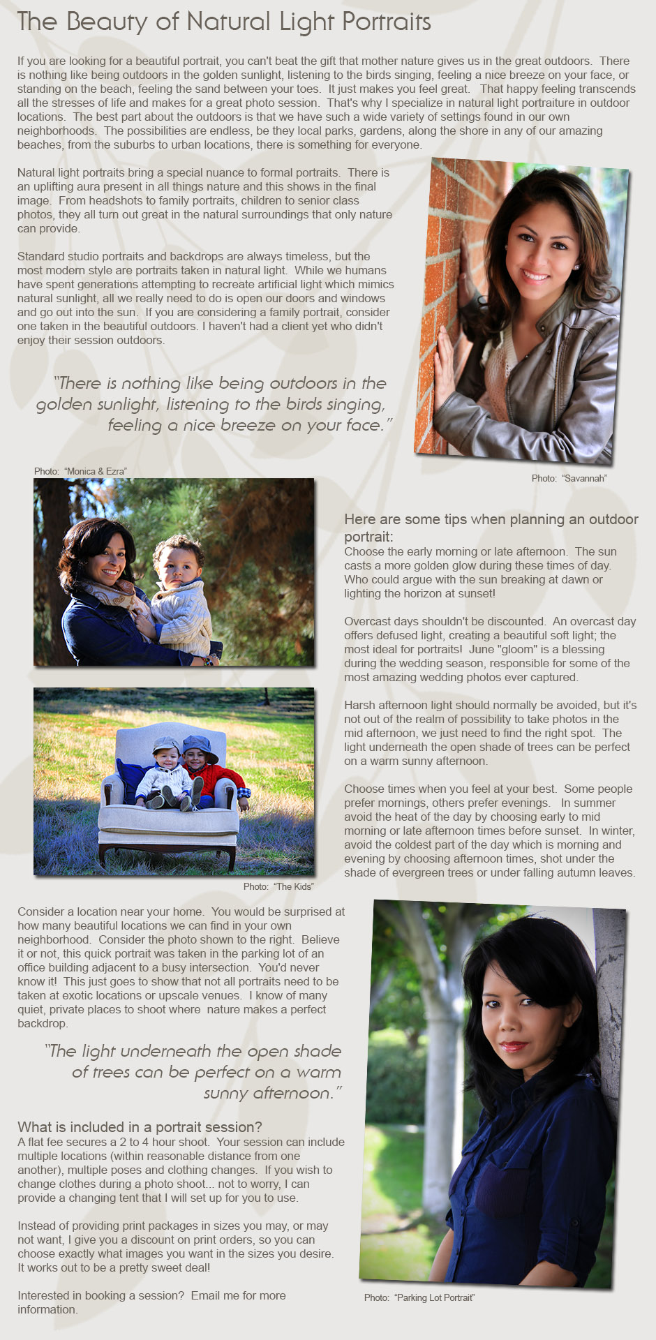 Portraits FAQ :: Fine Photography by Jay Scott Wood, Glendora, California